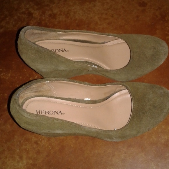 Merona | Shoes | Army Green Wedges | Poshmark